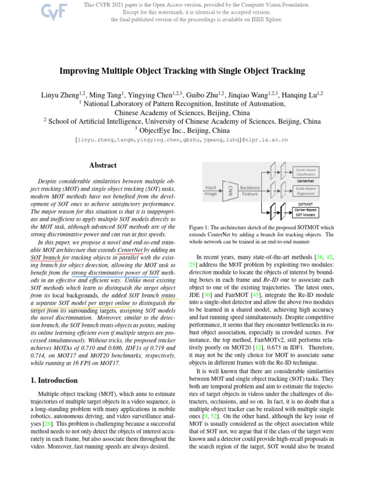 Zheng Improving Multiple Object Tracking With Single Object Tracking ...