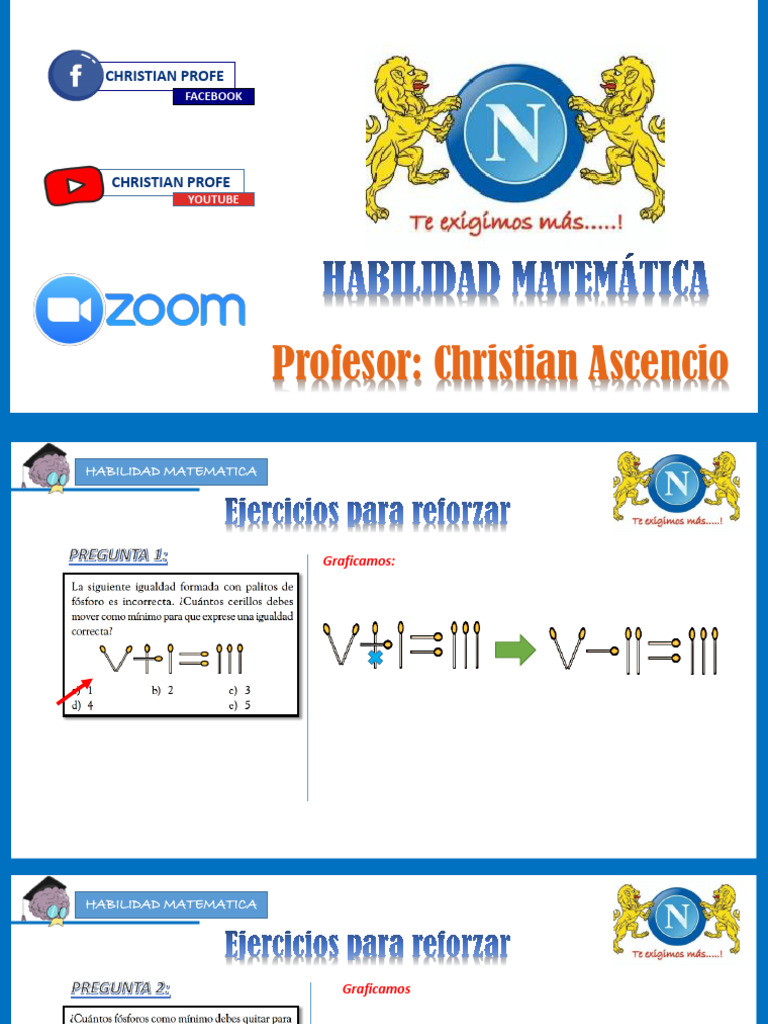 R.M_Semana 2_ EJERCICIOS LOG. RECREAT._PRE 1 | PDF
