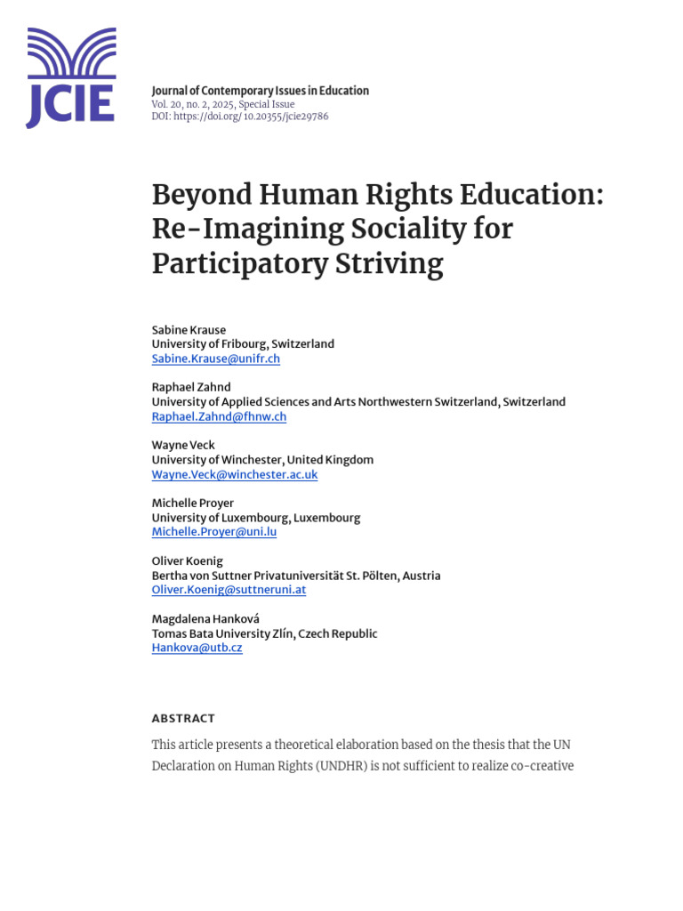 Beyond Human Rights Education | PDF | Human Rights | Justice