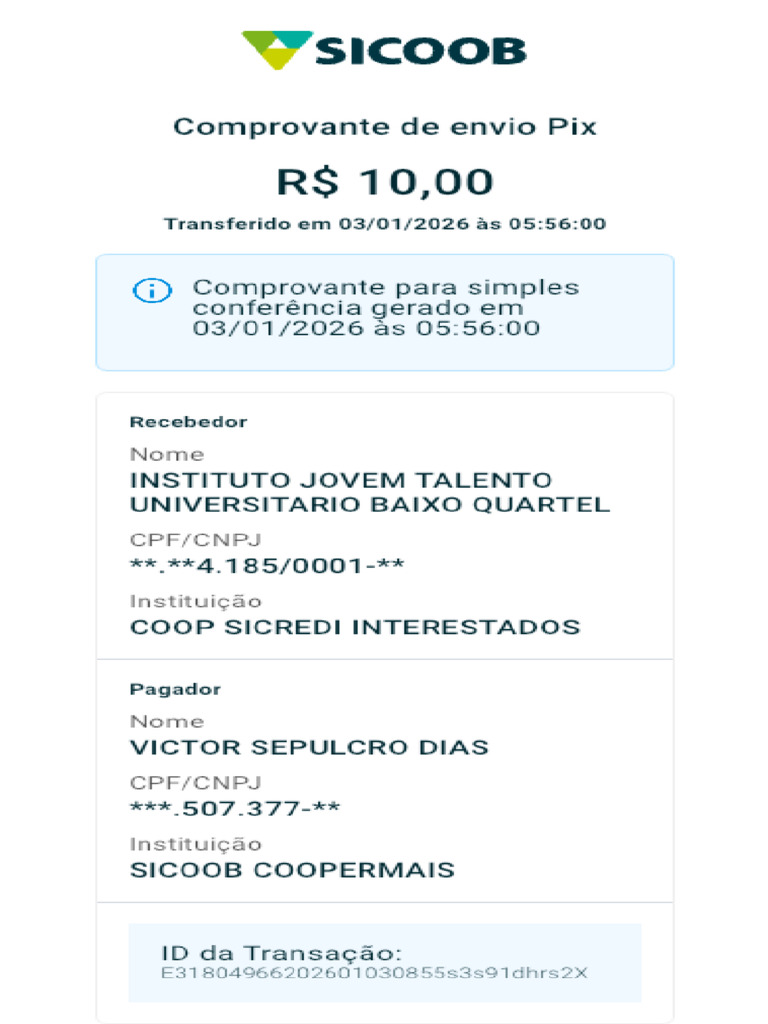 Sicoob 2026 03 01 05 56 02 Pix | PDF