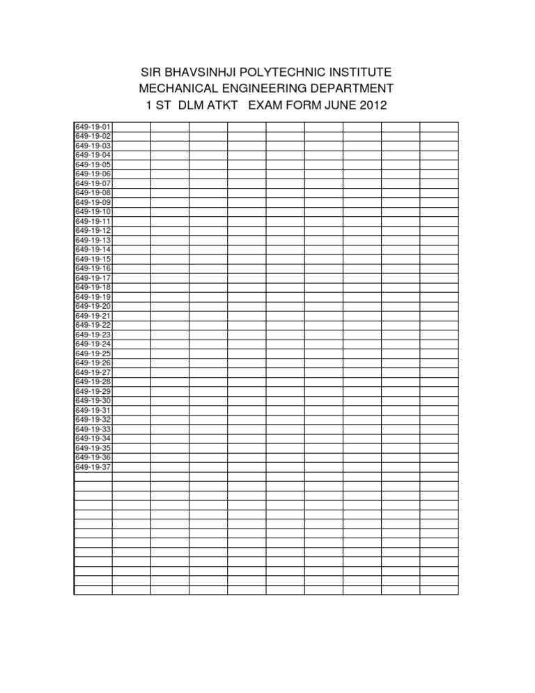 Tick Sheet | PDF | Science And Technology | Engineering