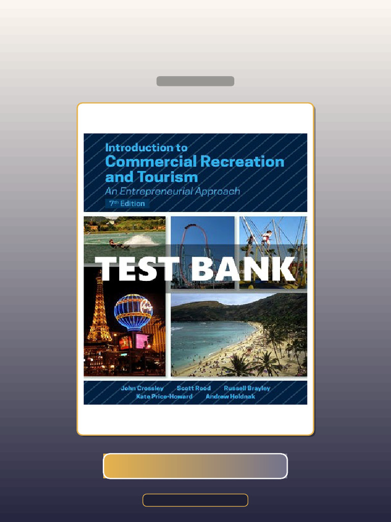 Introduction to Commercial Recreation and Tourism 7th Edition Crossley ...