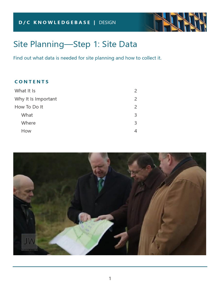 Site Planning Step 1 Site Data | PDF | Data | Information