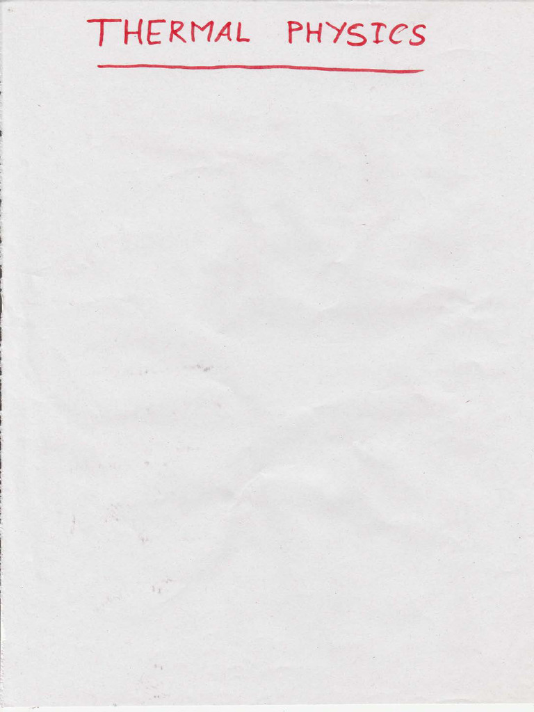 Thermal Physics | PDF