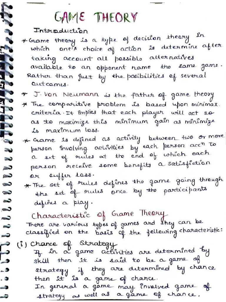 Game Theory | PDF