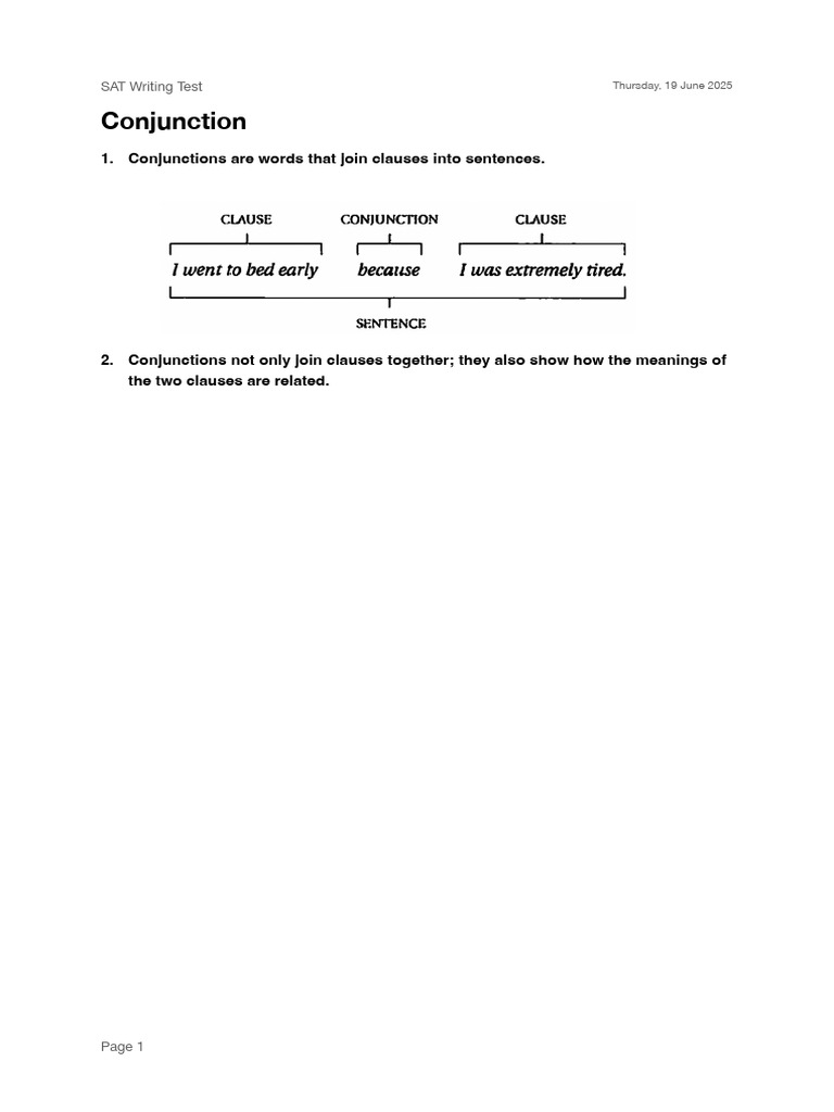 Linking Clauses With Conjunctions | PDF | Clause
