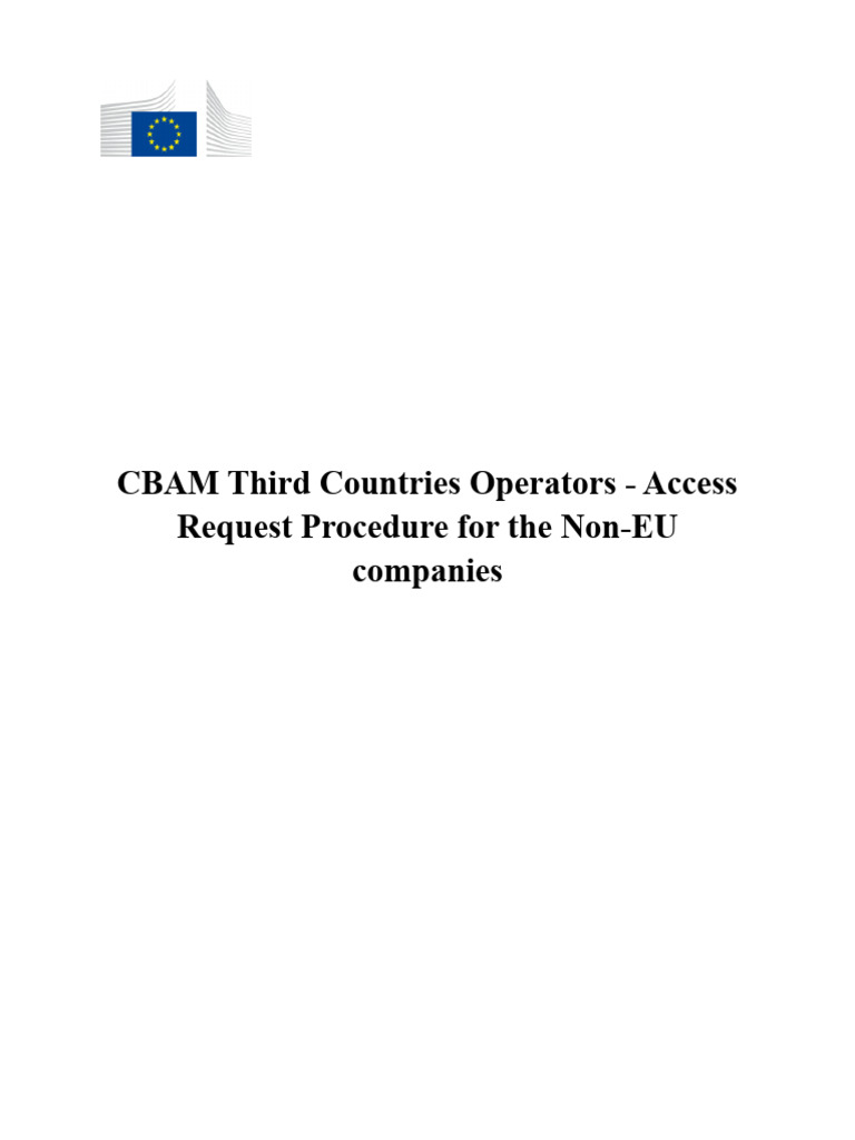 CBAM Operators Non EU Companies Guidance On Access Request Procedure v2 ...