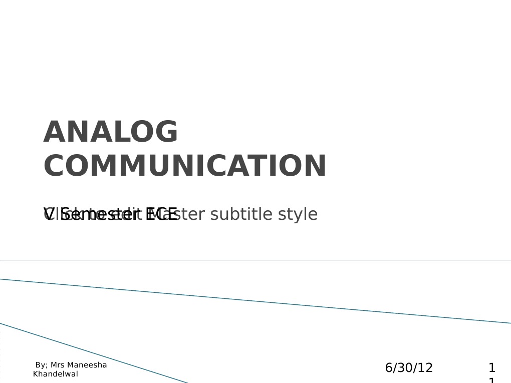 Analog Communication | PDF
