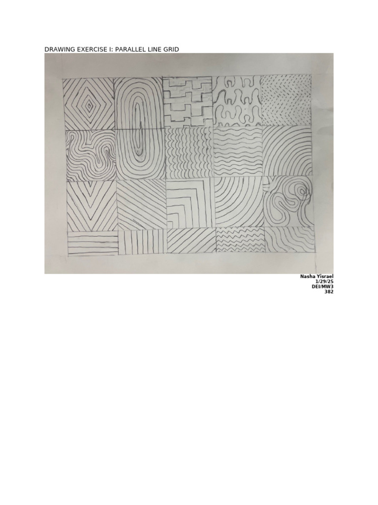 Drawing Exercise i Parallel Line Grid | PDF