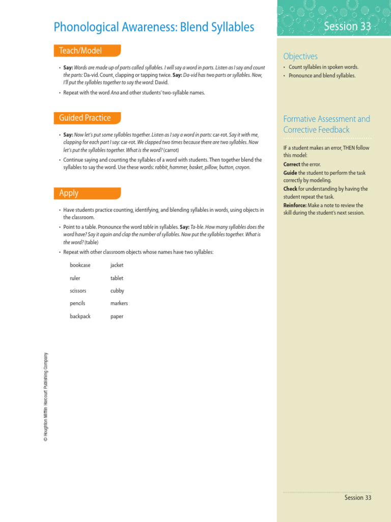 Session 33 | PDF | Syllable | Human Communication