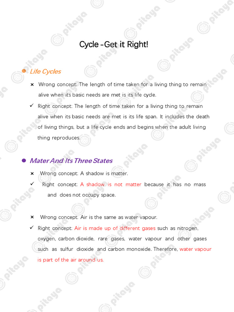 PSLE Science Cycles | PDF | Water | Steam