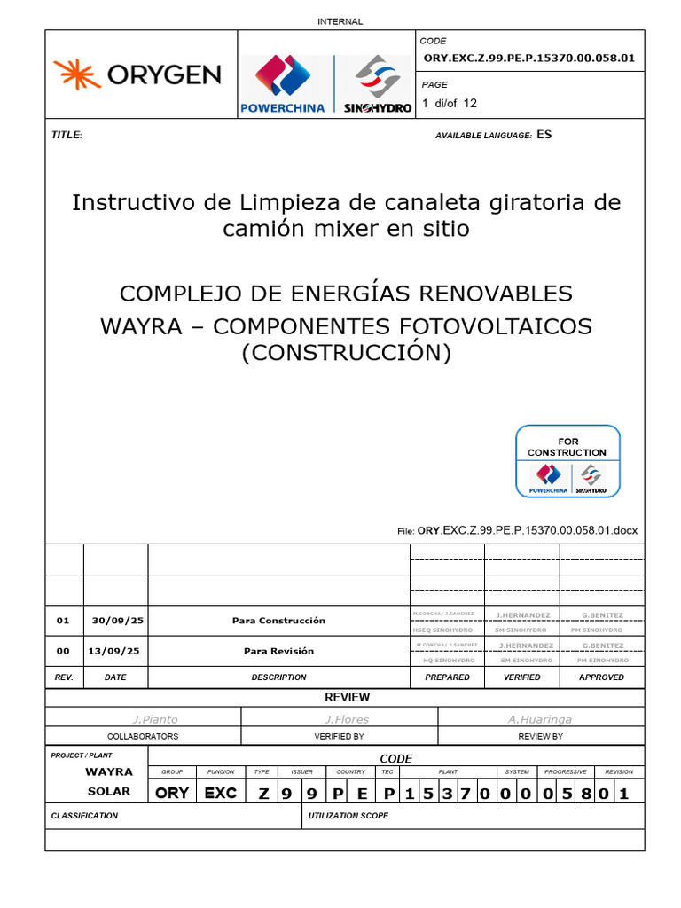 Ory Exc Z 99 Pe P 15370 00 058 01 | PDF | Residuos | Sistema de manejo ...