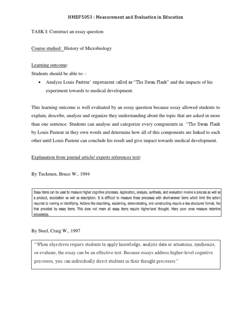 How To Construct An Essay Question | PDF | Test (Assessment) | Essays