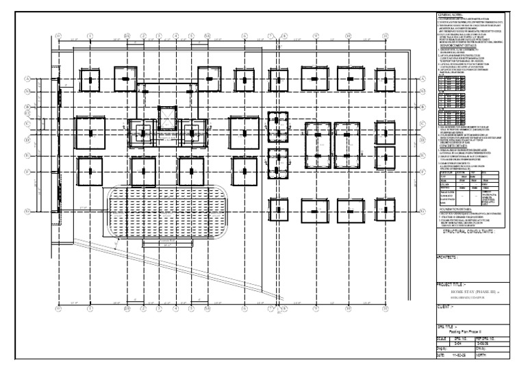 Column Footing Plan (Phase II and III) - Model | PDF