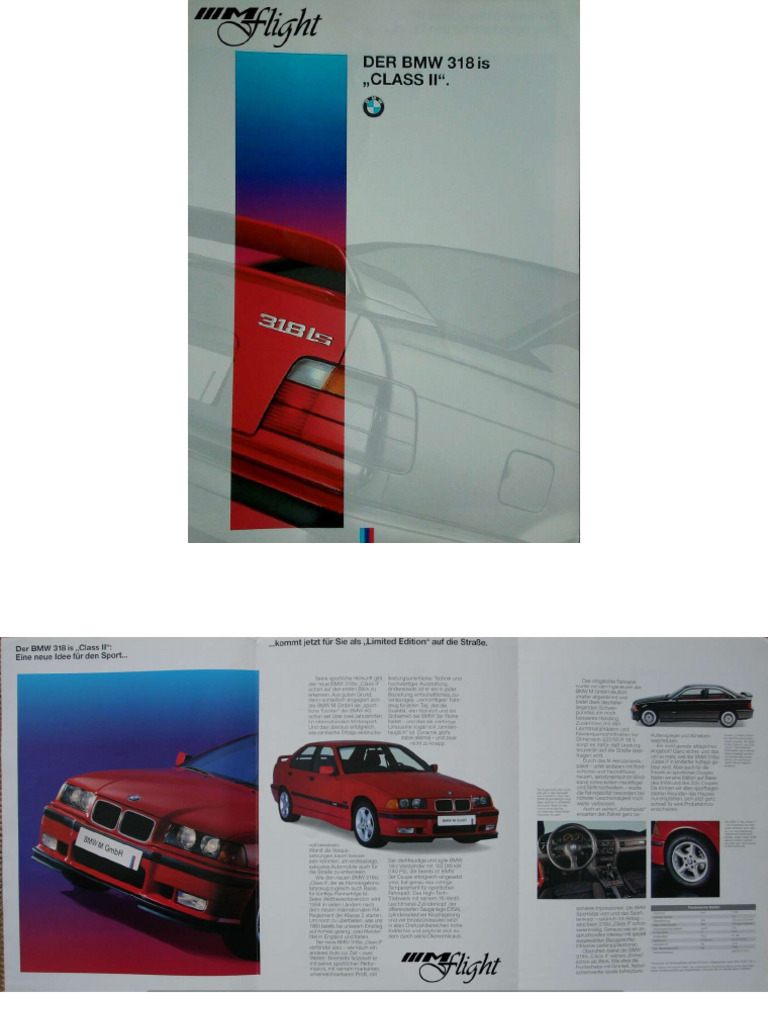 BMW E36 Class II Prospekt Seite 1 Besser | PDF