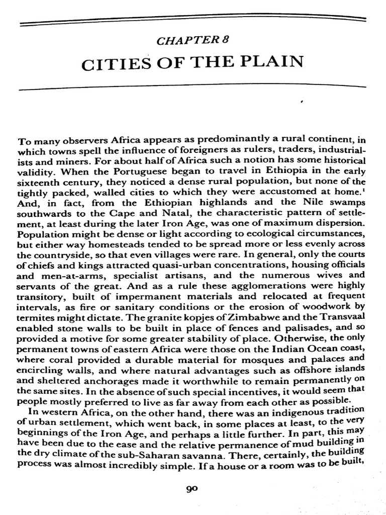 The African Experience CH 8 Cities On The Plain Roland Oliver QuickScan ...