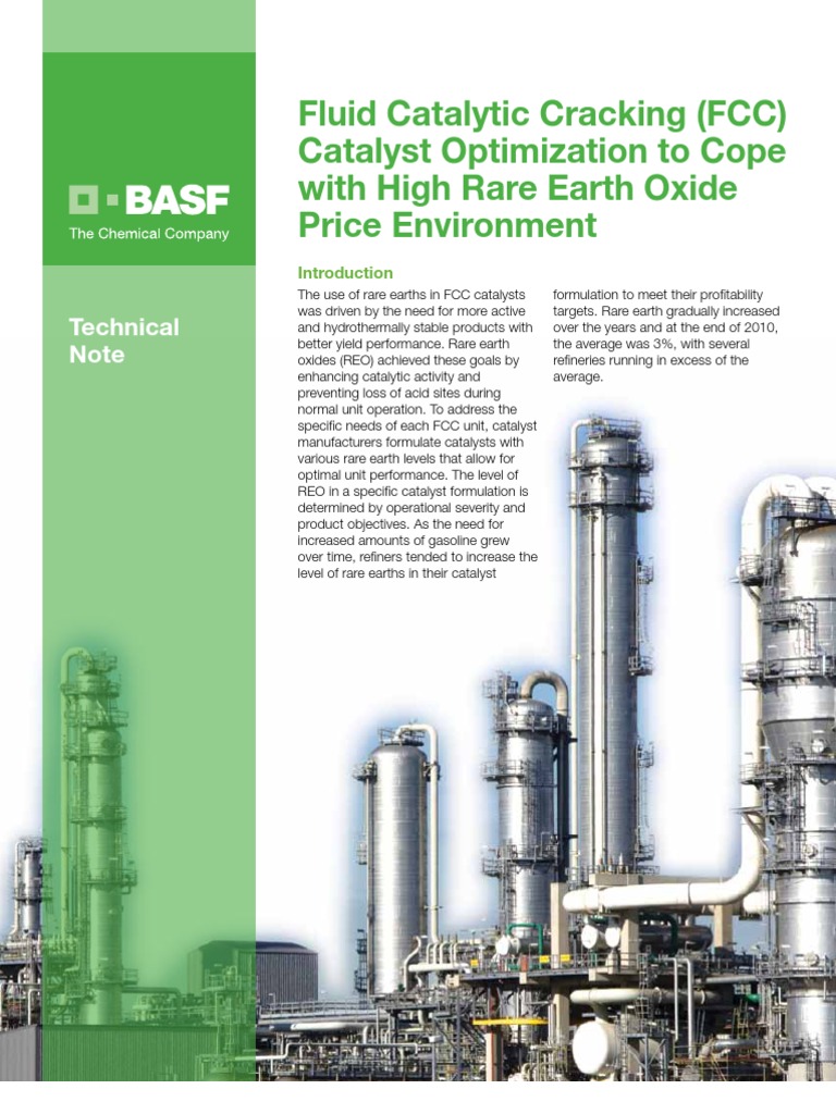 FCC Catalyst Notes | PDF | Technology & Engineering