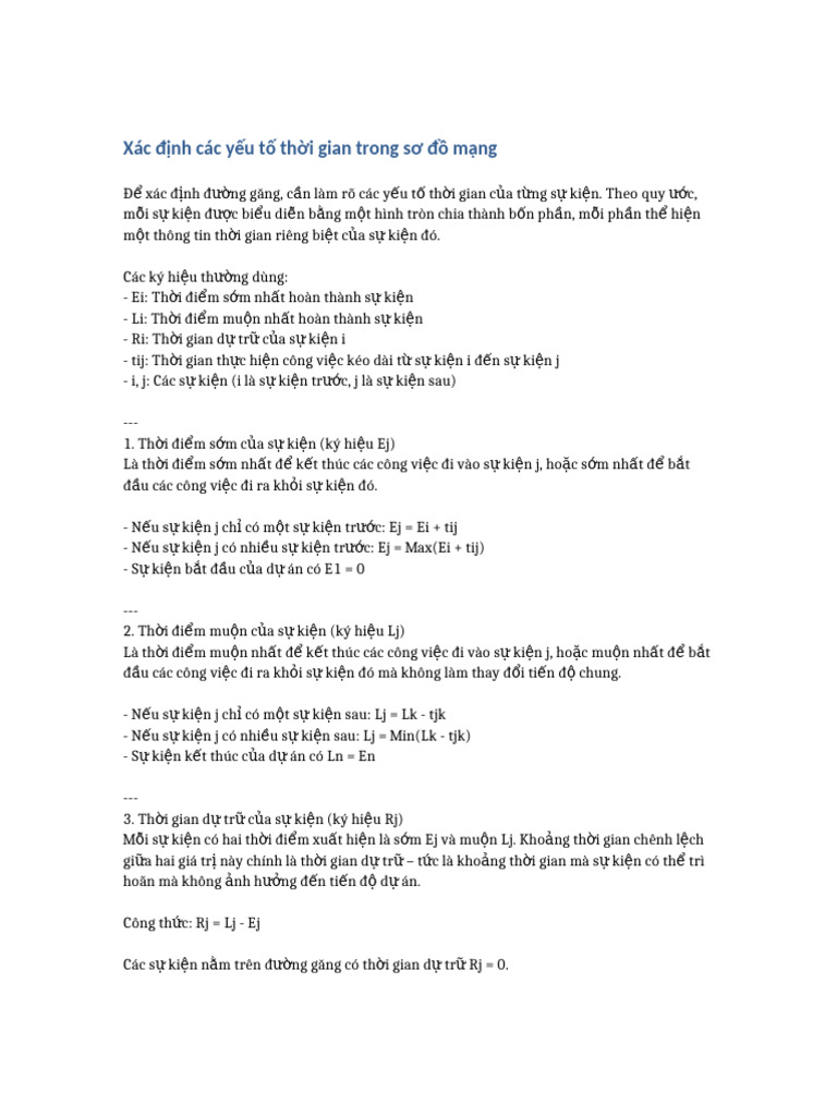 Xac Dinh Thoi Gian So Do Mang | PDF