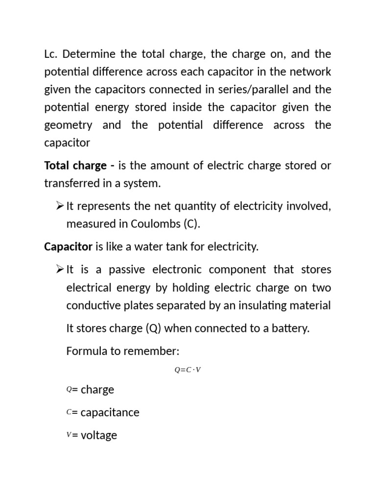 Capacitor Conventional&Electron Flow | PDF | Series And Parallel ...