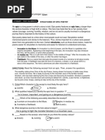 Epic Poetry Characteristics Quiz | PDF | Epic Poetry | Poetry