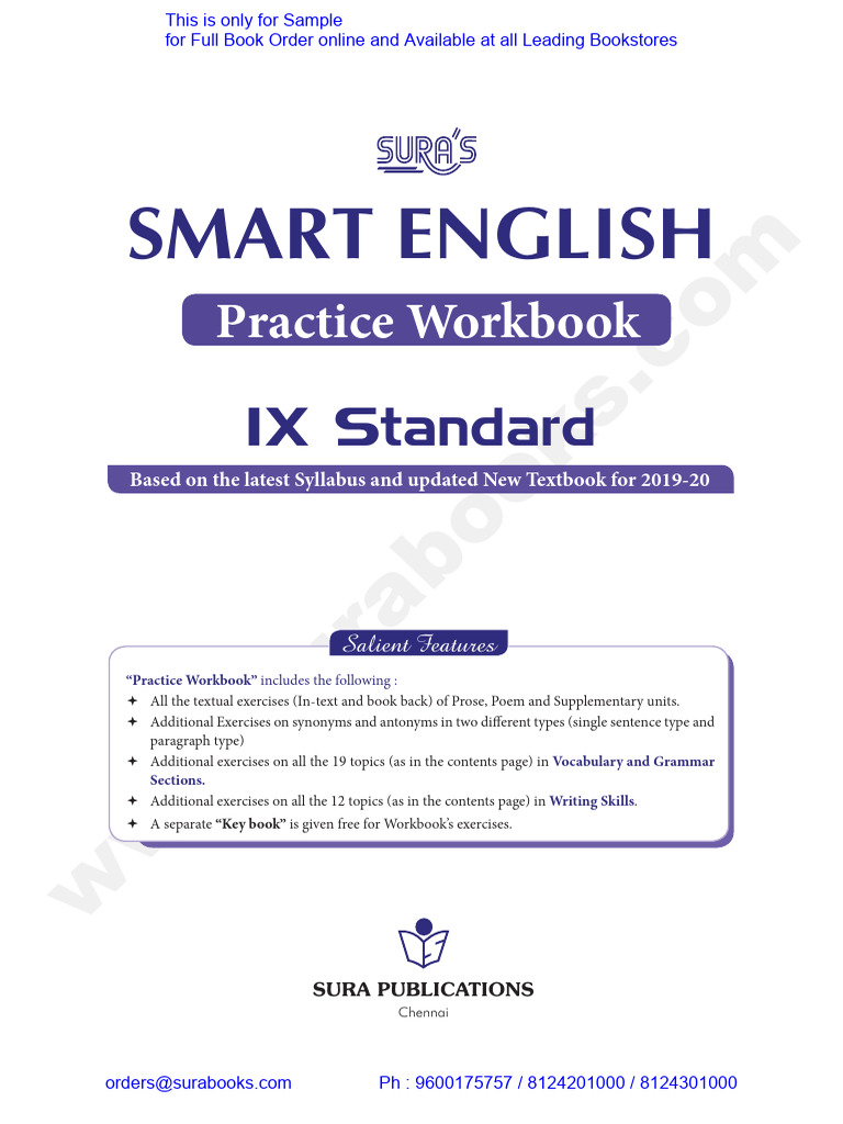 Namma Kalvi 9th STD English Worbooks Sample Materials 2019 | PDF