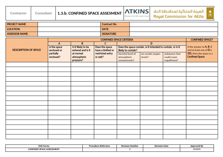 Confined Space Assesment | PDF