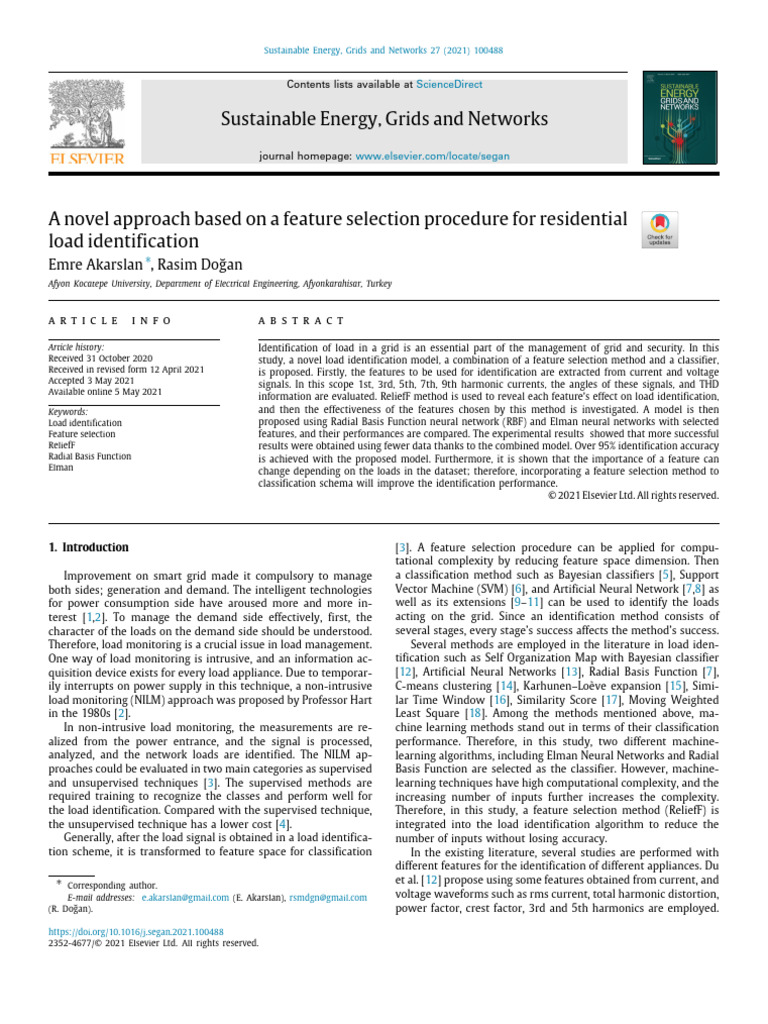 A Novel Approach Based On A Feature Selection Proc 2021 Sustainable ...