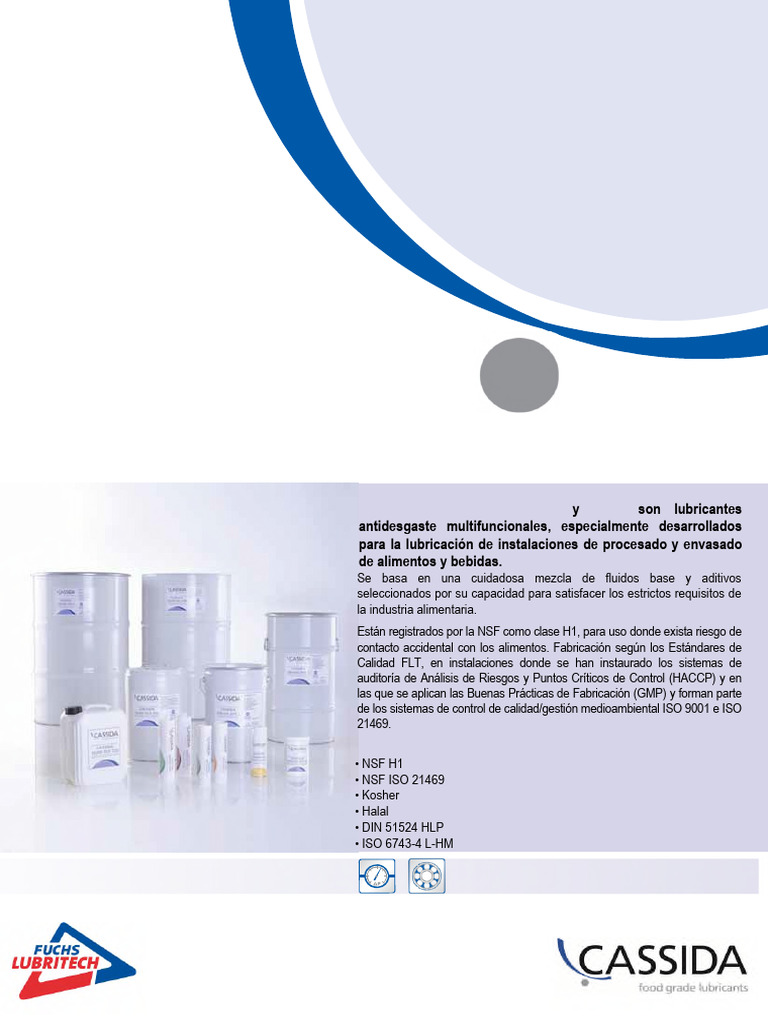 Cassida Fm Hydraulic Oil 46_tecnica II | PDF | Alimentos | Lubricante