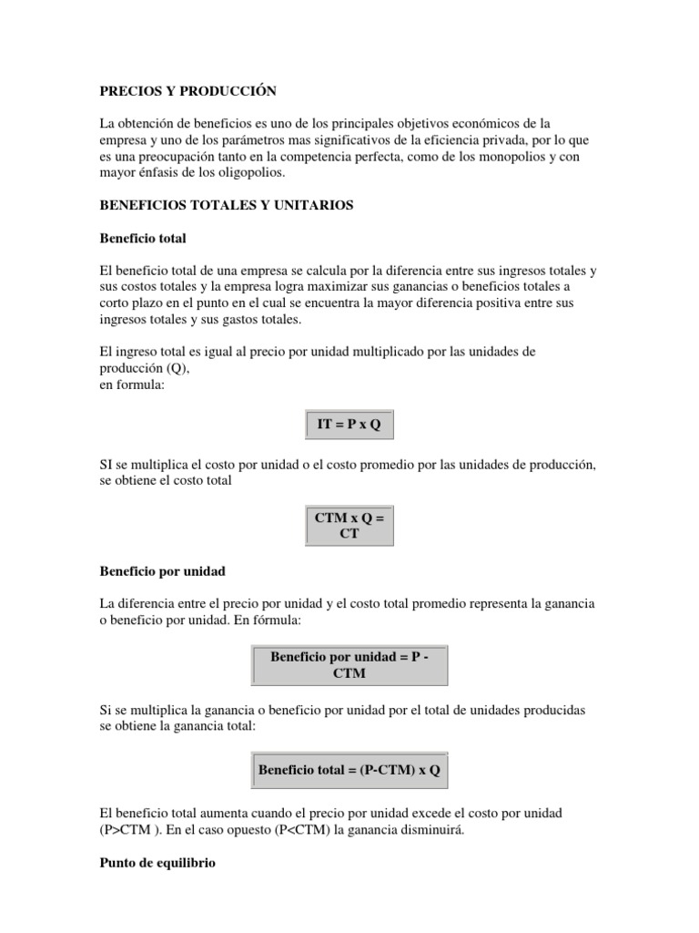 Fórmula De Ingresos Totales