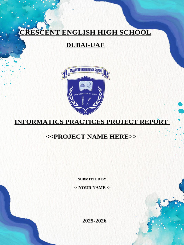 Project Cover Page | PDF
