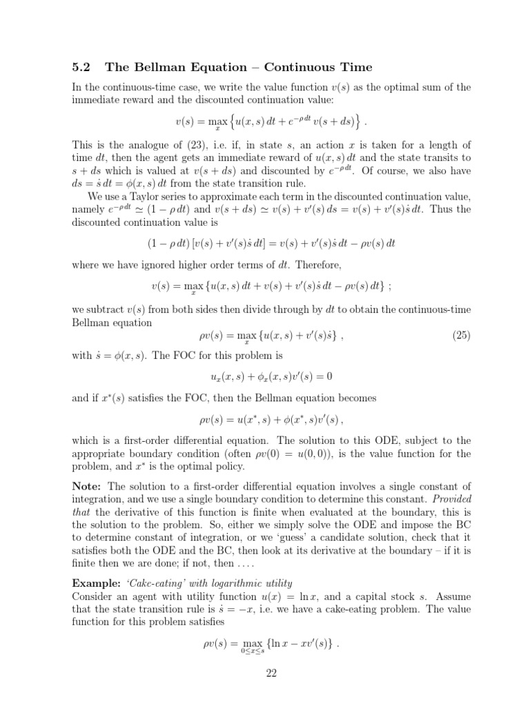 Dynamic Programming 3 Bellman Pdf Optimal Control Exponential