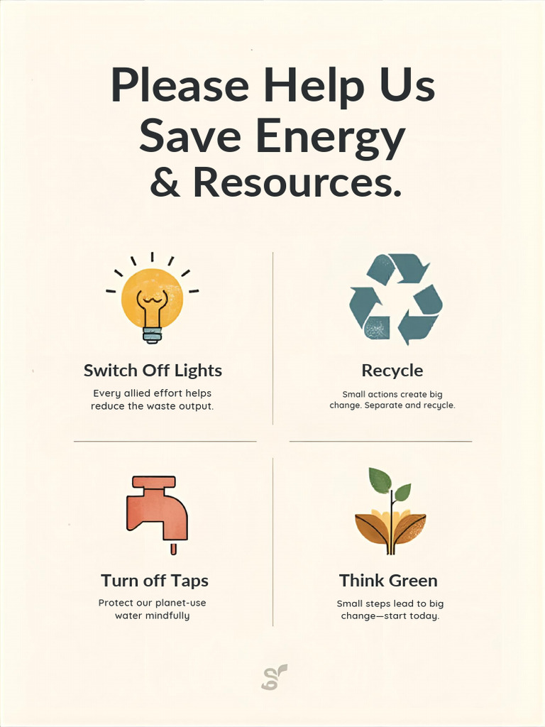 Energy & Resources Conservation Signage | PDF