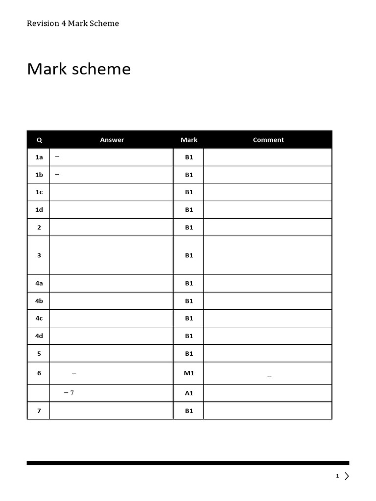 Y7 Revision 5 Mark Scheme | PDF | Volume | Arithmetic