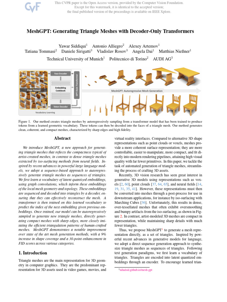MeshGPT - Generating Triangle Meshes With Decoder-Only Transformers ...