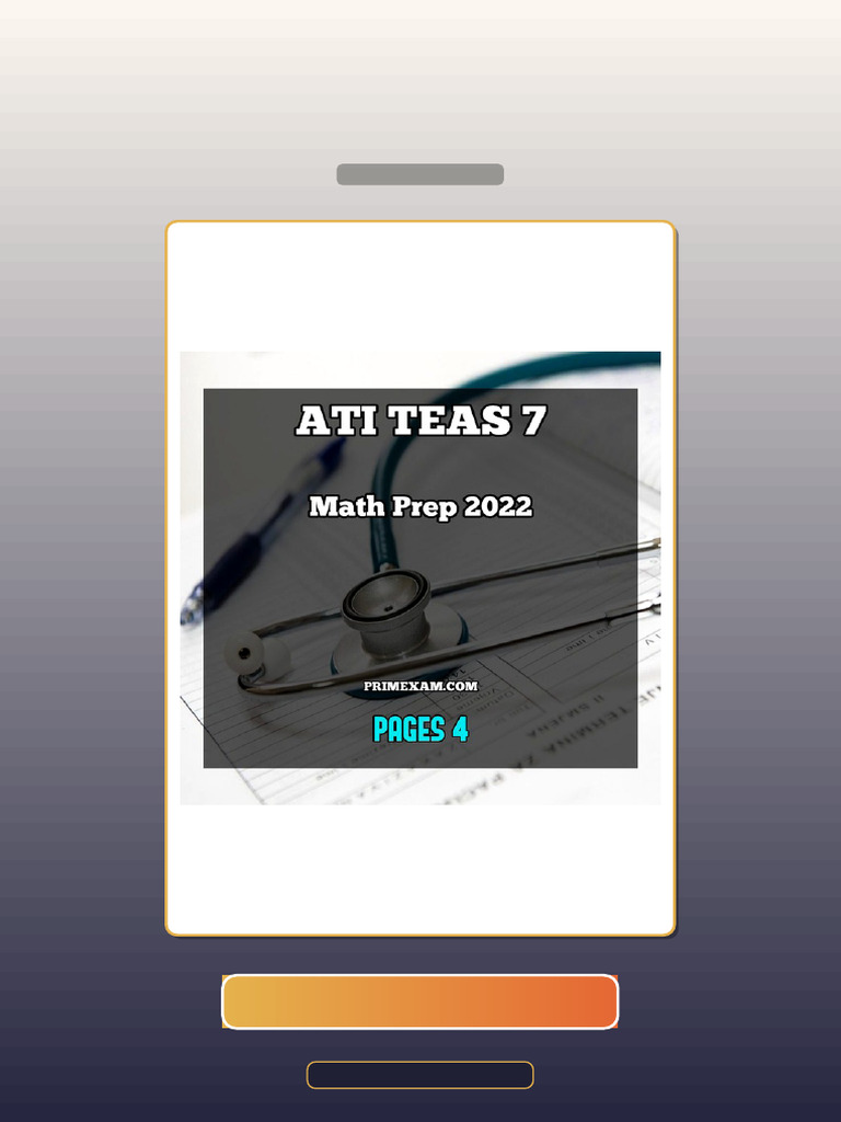 ATI TEAS 7 Math Prep 2022 E-book Testbank Solutions | PDF | Multiple ...