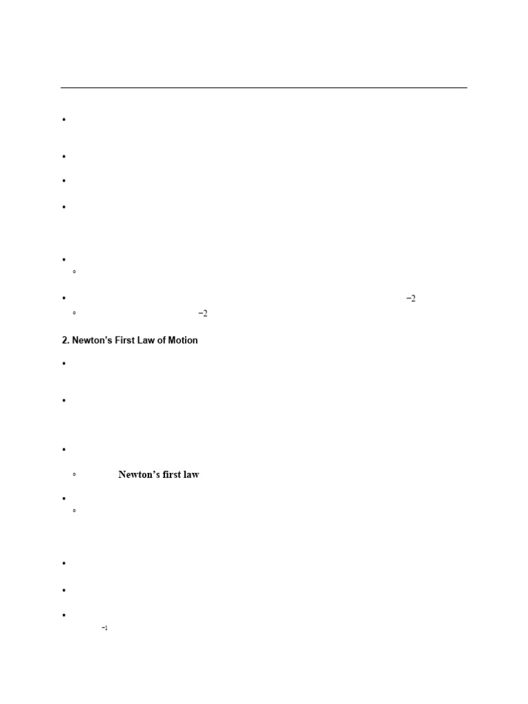 Laws of Motion - Note | PDF | Force | Inertia