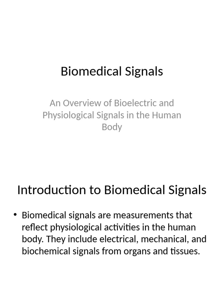 Biomedical Signals Presentation | PDF | Electroencephalography ...
