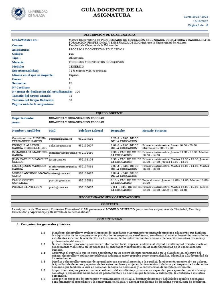 Svs W DD | PDF | Evaluación | Aprendizaje
