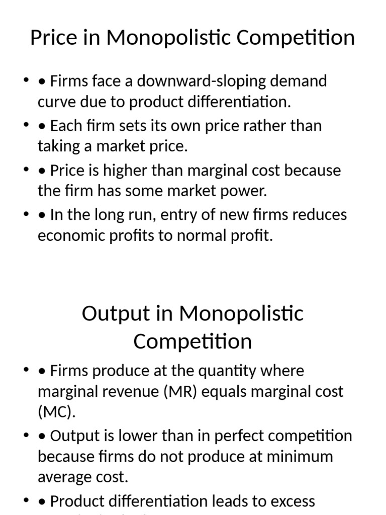 Monopolistic Competition Report | PDF