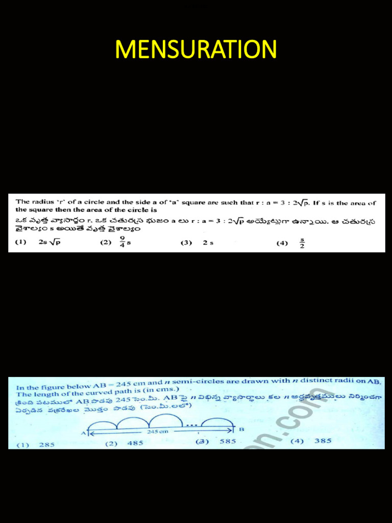 MENSURATION | PDF