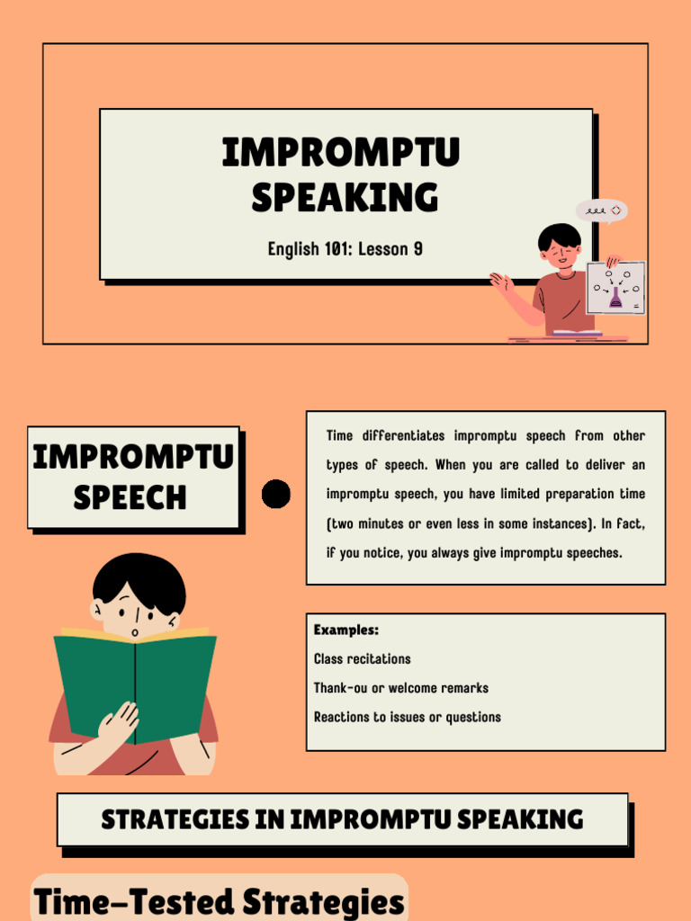 ENGL-101 - Lesson 9 IMPROMPTU SPEAKING | PDF | Human Communication