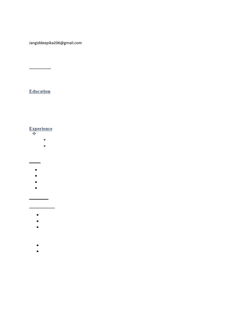 Resume of Deepika Jangid | PDF