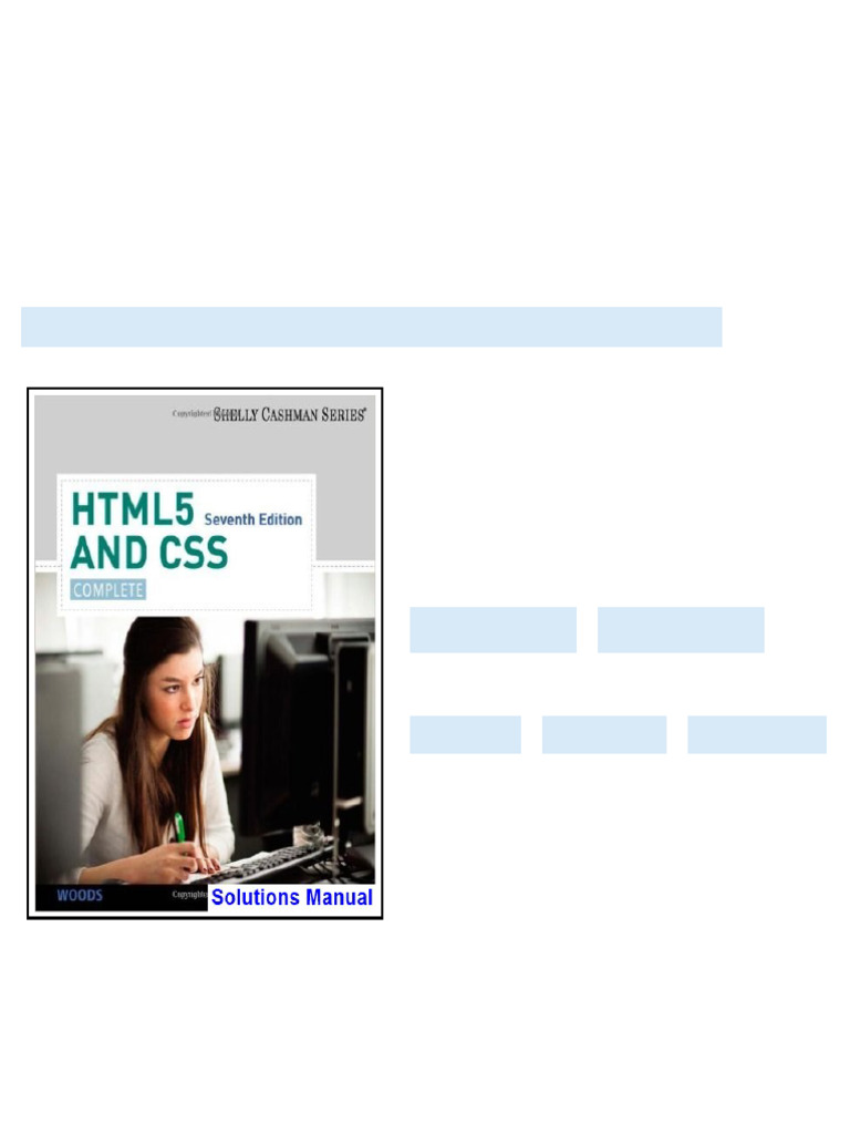 HTML5 and CSS Complete 7th Edition Woods Solutions Manual sample | PDF | Html | Client–Server Model
