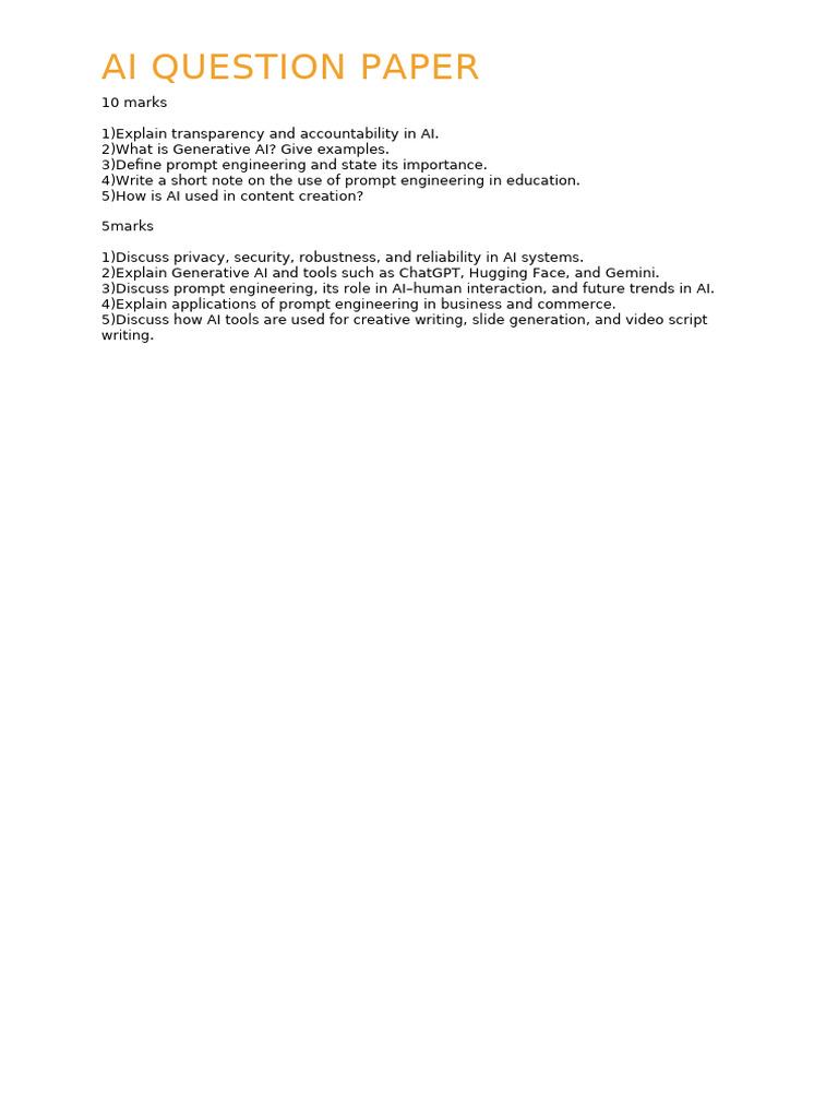 Ai Question Paper - Docx (2025) | PDF