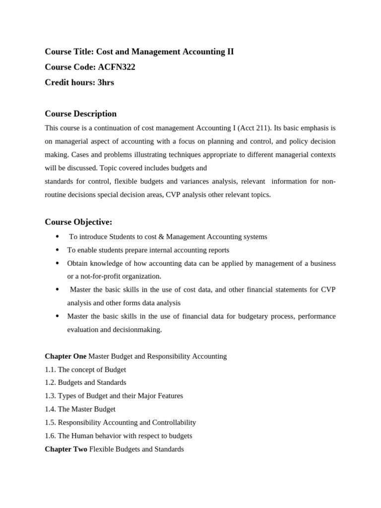 COST II | PDF | Management Accounting | Cost Accounting
