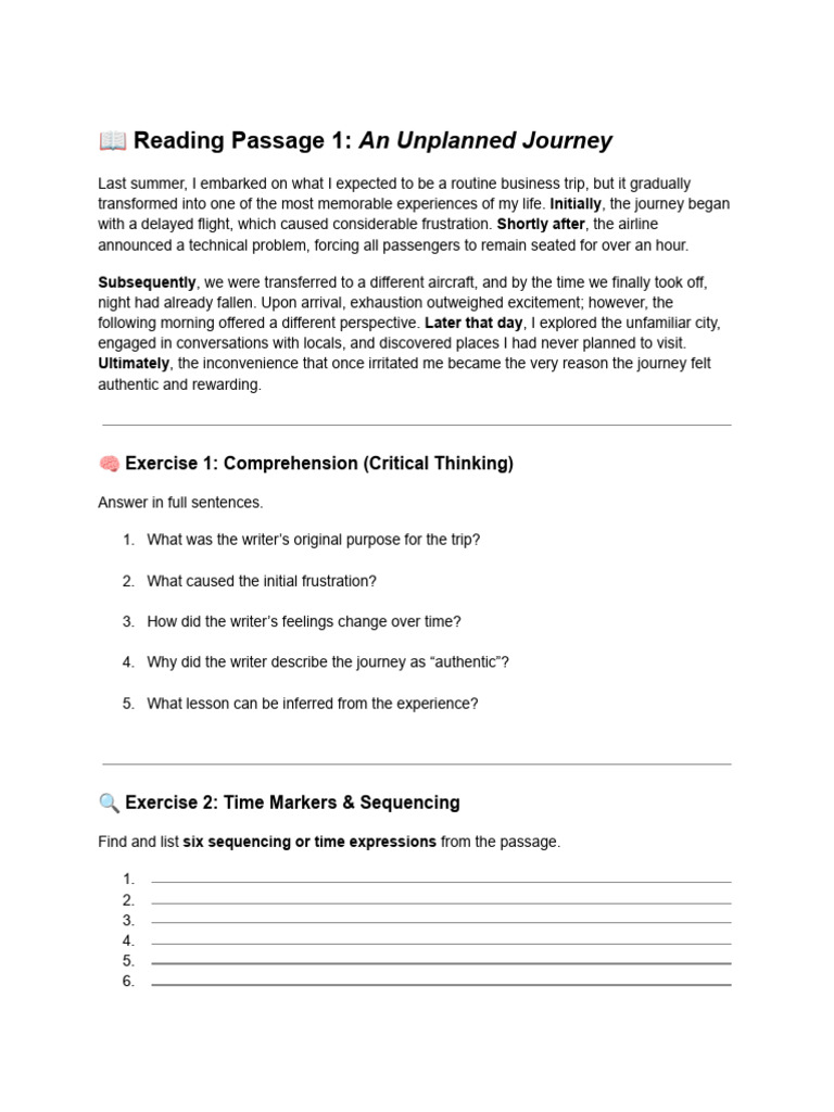 ? Reading Exercises - Recount Writing (Year 5) | PDF | Syntax | Grammar