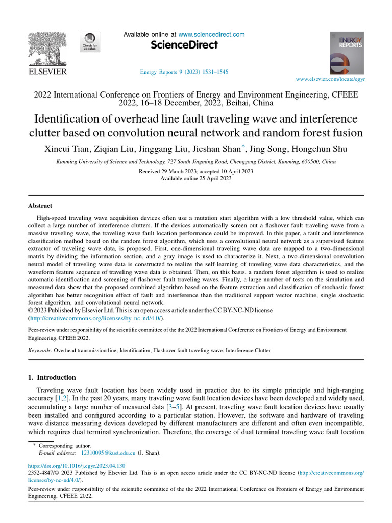 Identification of Overhead Line Fault Traveling Wave and Interference ...