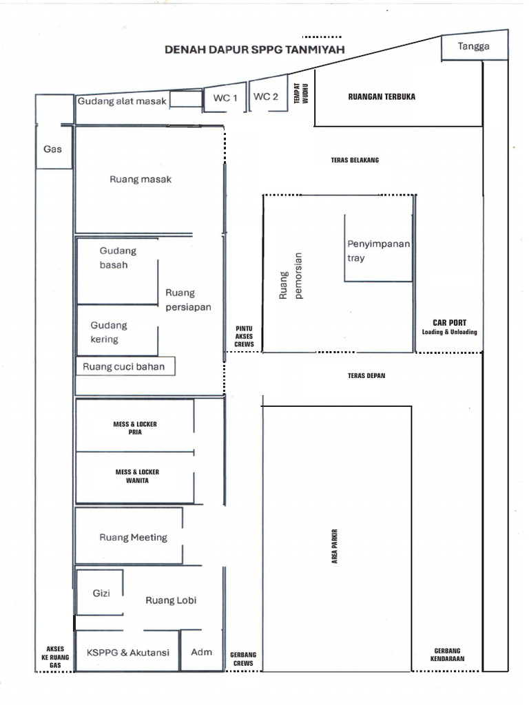Denah SPPG Tanmiyah - Revisi 2 | PDF