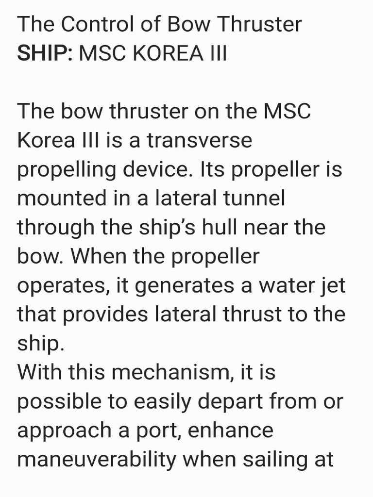 The Control of Bow Thruster_260124_012645 | PDF