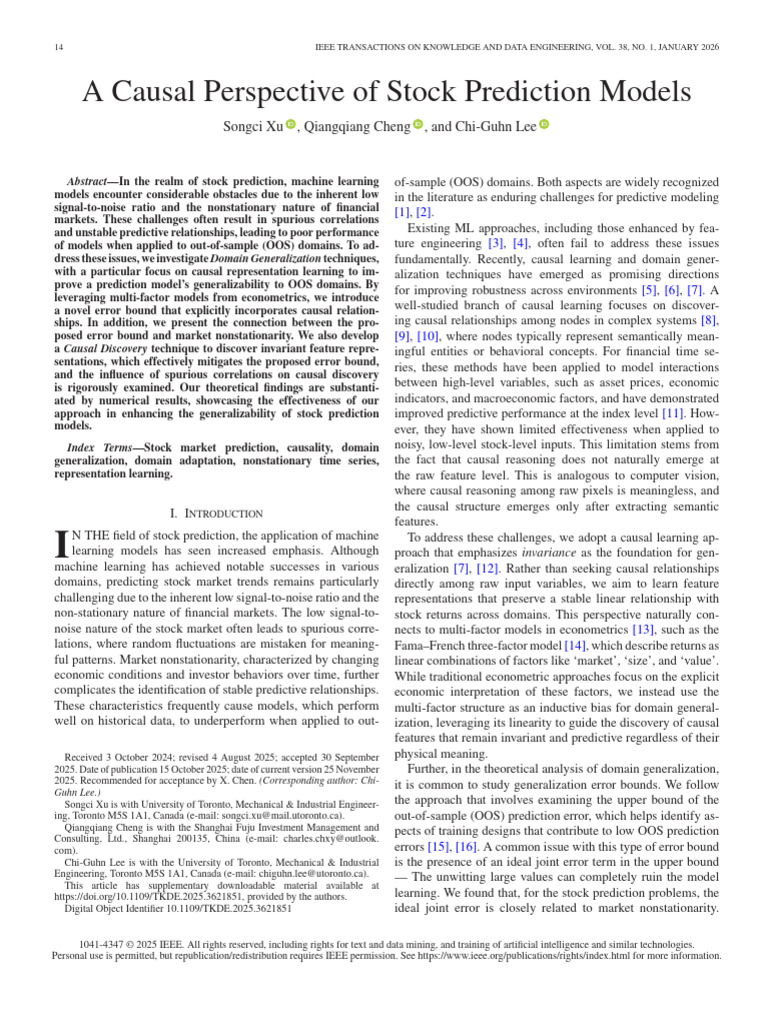 A Causal Perspective of Stock Prediction Models | PDF | Causality ...